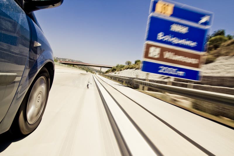 Traffic Signs at High Speed Stock Photo - Image of faster, bright: 5984608