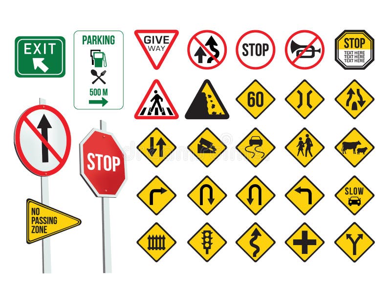 Traffic Signs stock illustration. Illustration of icon - 210266148