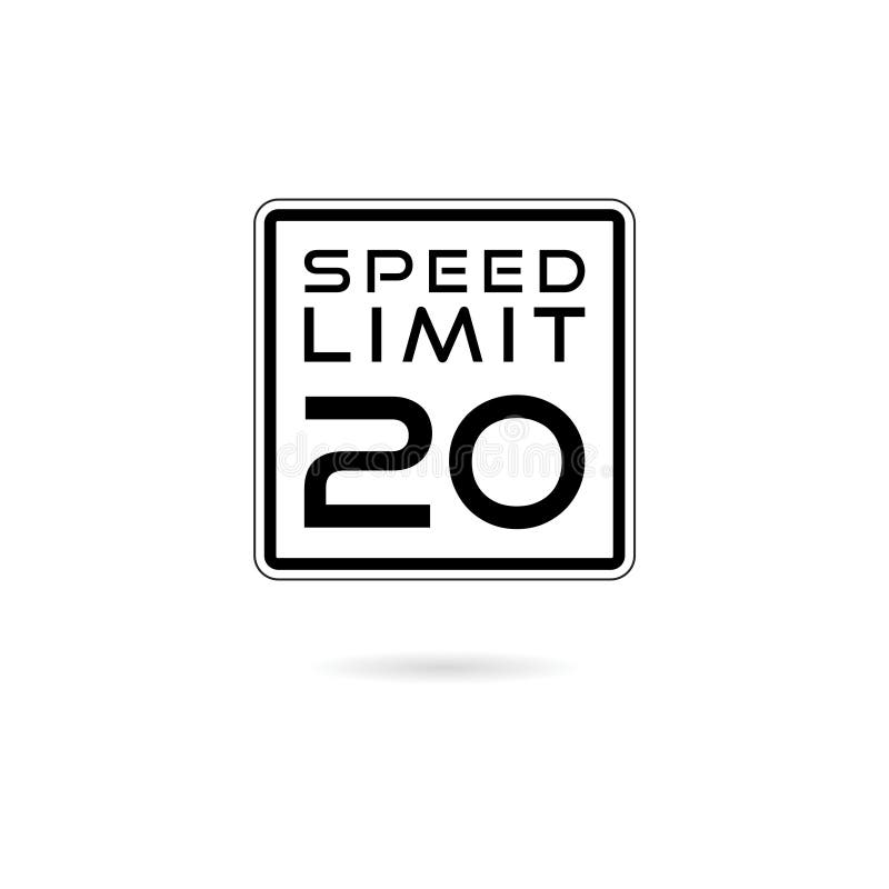Traffic Signs Maximum Speed Limit Icon Stock Vector - Illustration of ...