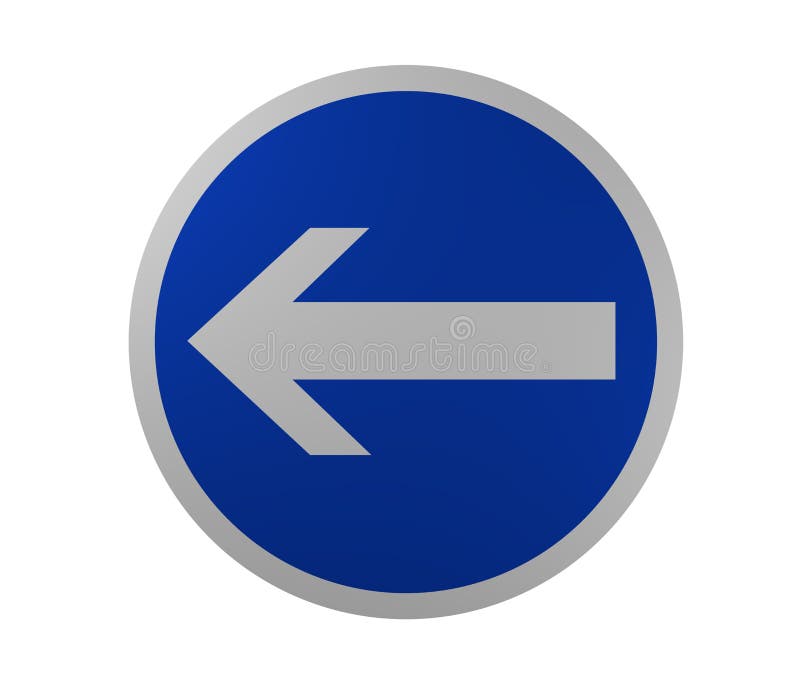 Traffic Signs: Required Driving Direction, Here Left Stock Illustration ...
