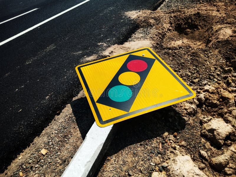 Traffic Signs in the Southeast Asian Stock Image - Image of scenery ...