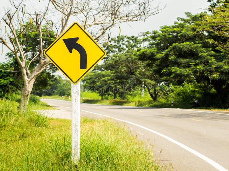 Traffic Signs turn left stock photo. Image of highway - 61298166