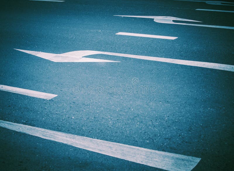 Traffic Signs Turn Left, Turn Right on the Road. Stock Image - Image of ...