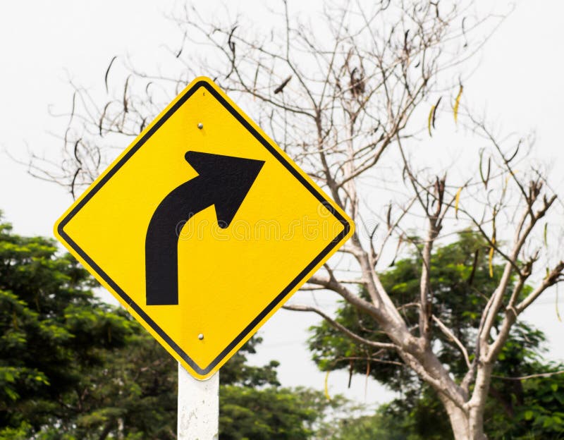 Traffic Signs turn right stock photo. Image of right - 61297910
