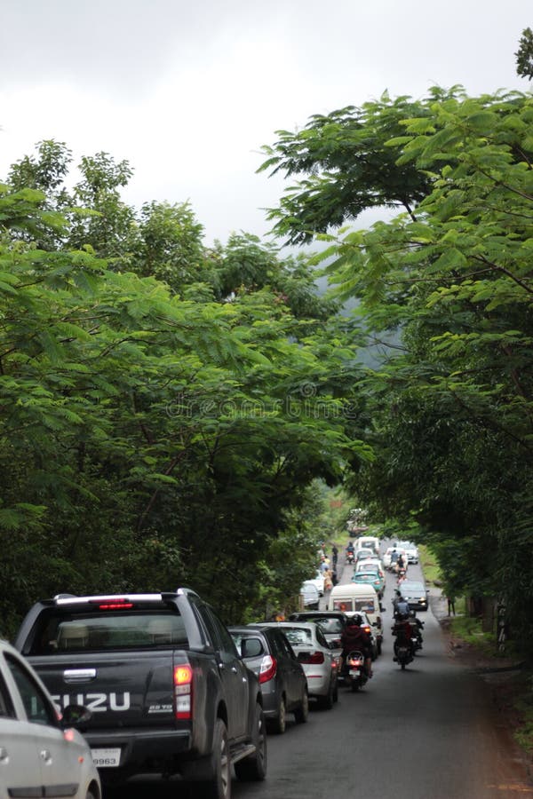 Traffic on Small Road India Editorial Photography - Image of dust ...