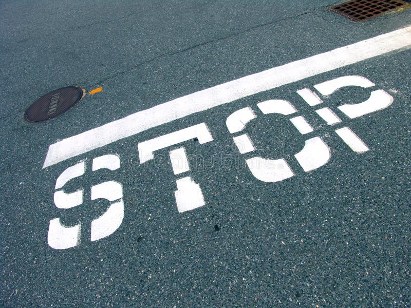 Traffic Stop Sign stock image. Image of white, warning - 2499641