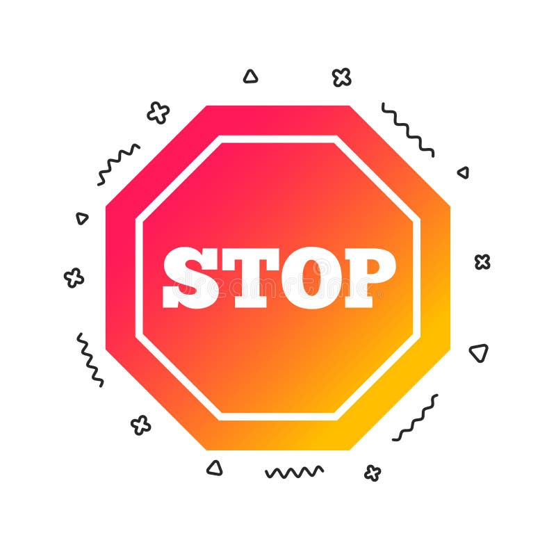 Traffic Stop Sign Icon. Caution Symbol. Vector Stock Vector ...