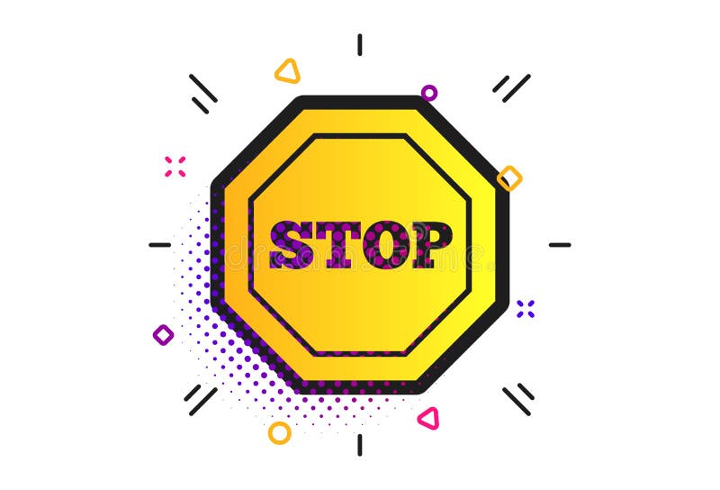 Traffic Stop Sign Icon. Caution Symbol. Vector Stock Vector ...