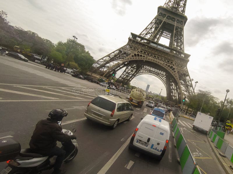 Traffic on the Streets of Paris Editorial Stock Photo - Image of ...