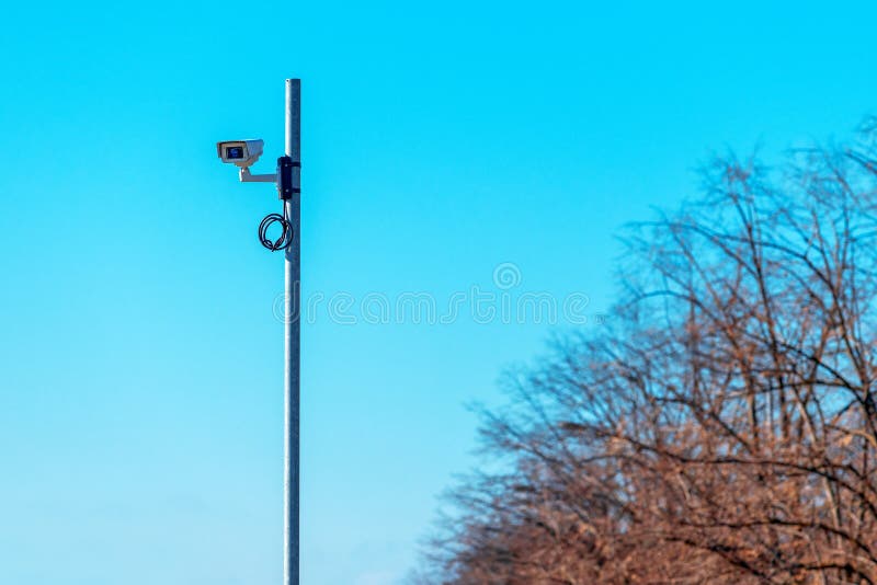 Traffic Surveillance Camera Mounted on the Post Stock Photo - Image of ...
