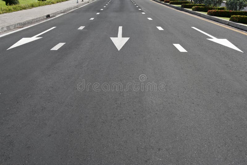 Traffic Symbol on Surface Road Stock Photo - Image of information ...