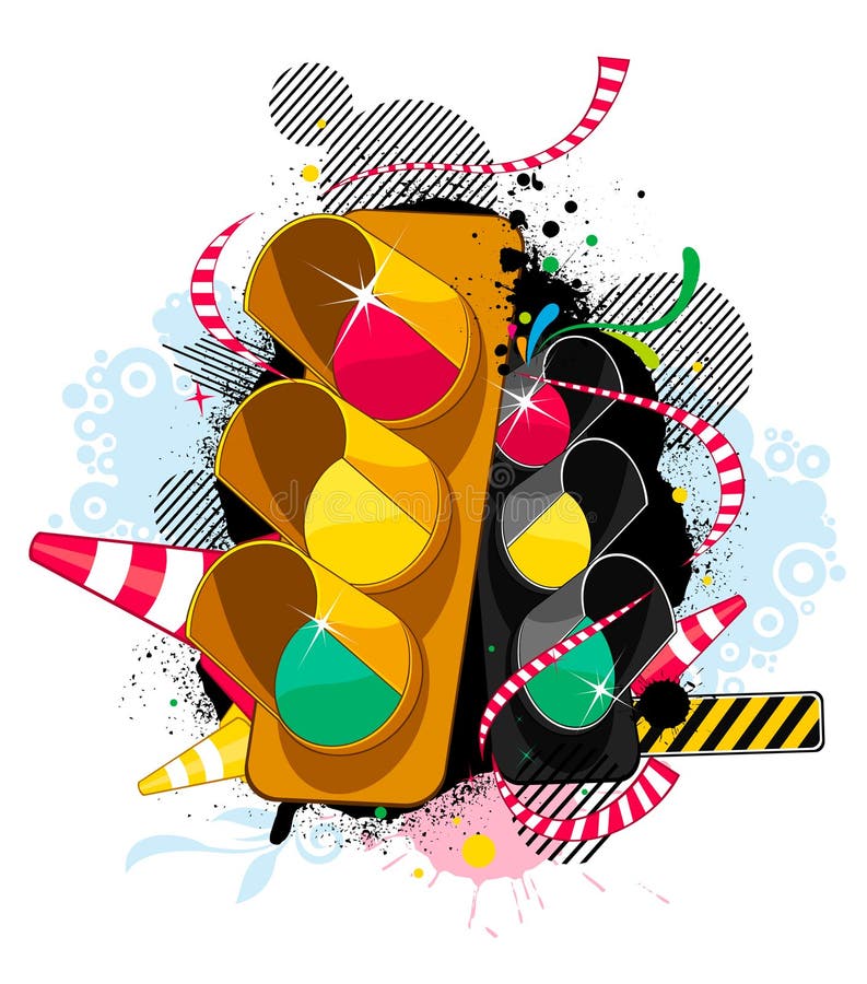 Abstract Traffic Background Stock Vector - Illustration of artistically ...