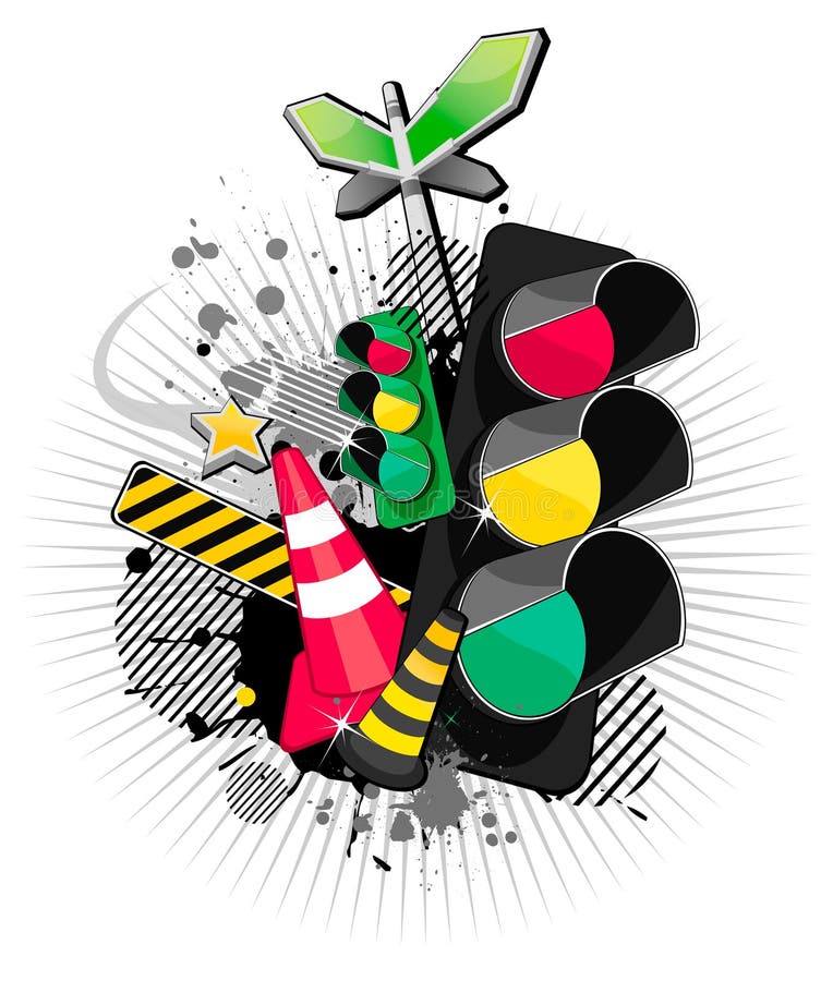 Abstract Traffic Background Stock Vector - Illustration of artistically ...