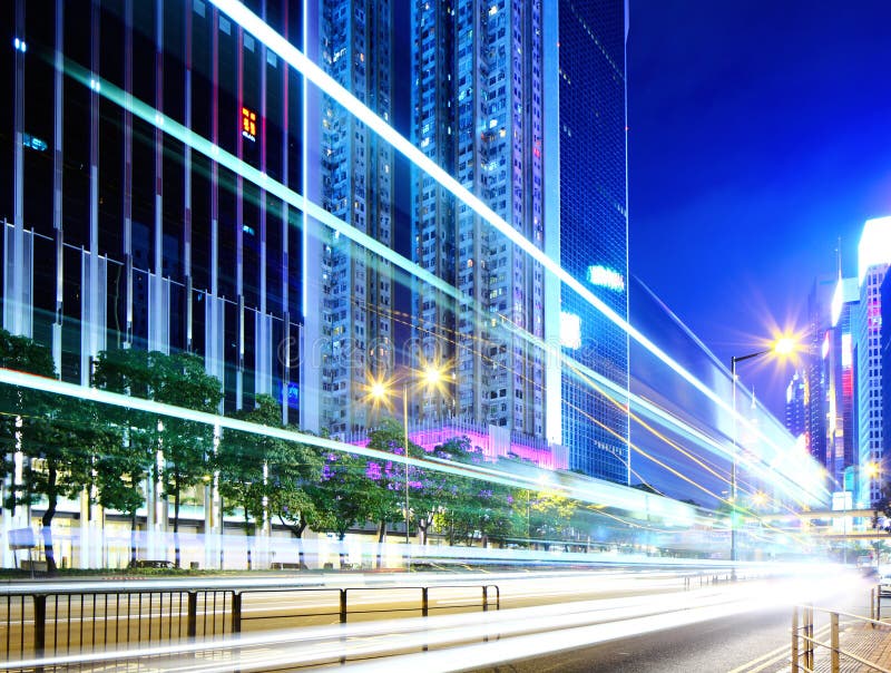 Traffic trail in city stock image. Image of night, traffic - 30870325