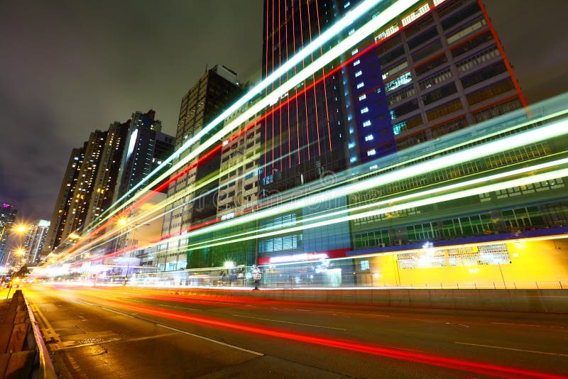Traffic trail at night stock image. Image of light, traffic - 32731813