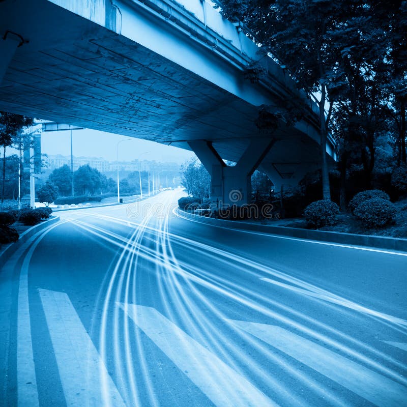 The Traffic Under The Viaduct Stock Photo - Image of bridge, scene ...