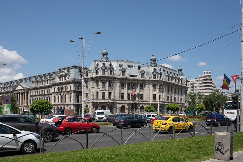 Traffic at University Square in Bucharest Editorial Image - Image of ...