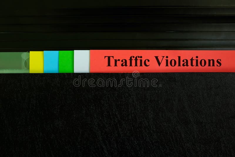 Traffic Violations File Record in Black Binder Folder. Civil Offenses ...
