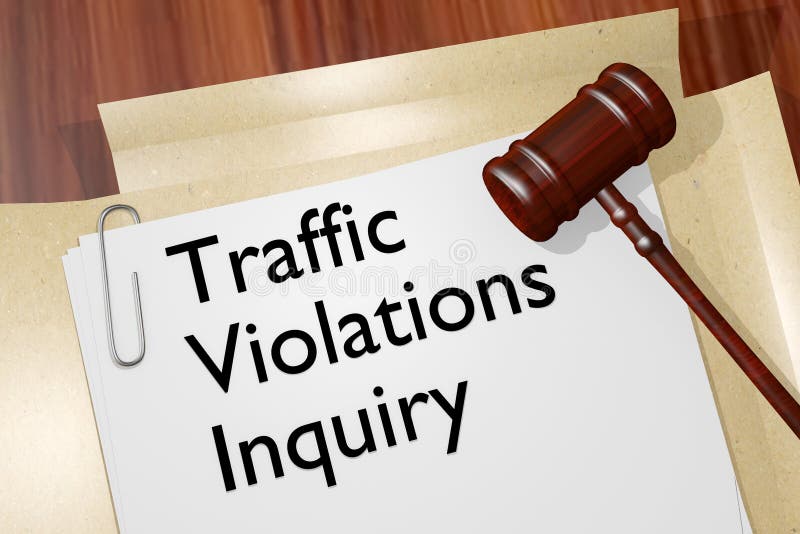Traffic Violations Inquiry Concept Stock Illustration - Illustration of ...