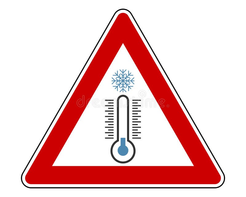 Warning Cold Burns Hazard Symbol Sign, Vector Illustration, Isolate on ...