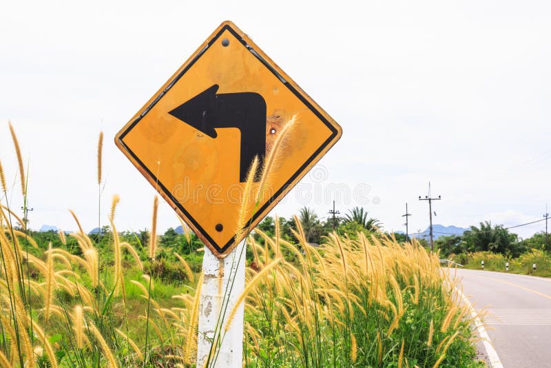 Traffic warning sign stock photo. Image of warning, post - 38769846