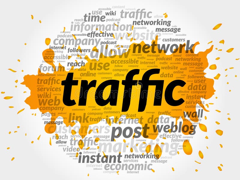 TRAFFIC word cloud stock illustration. Illustration of page - 200048668