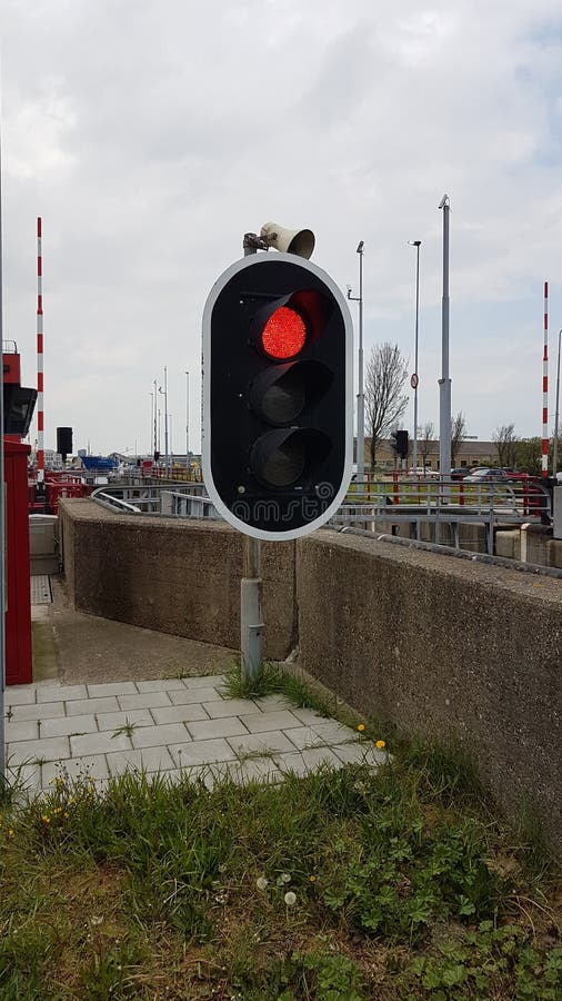 Trafficlight red stock photo. Image of stoplicht, netherlands - 181065340