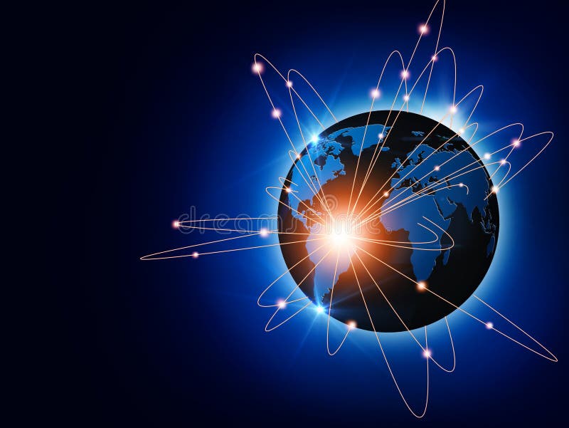 Traffico E Comunicazioni Globali Illustrazione di Stock - Illustrazione ...