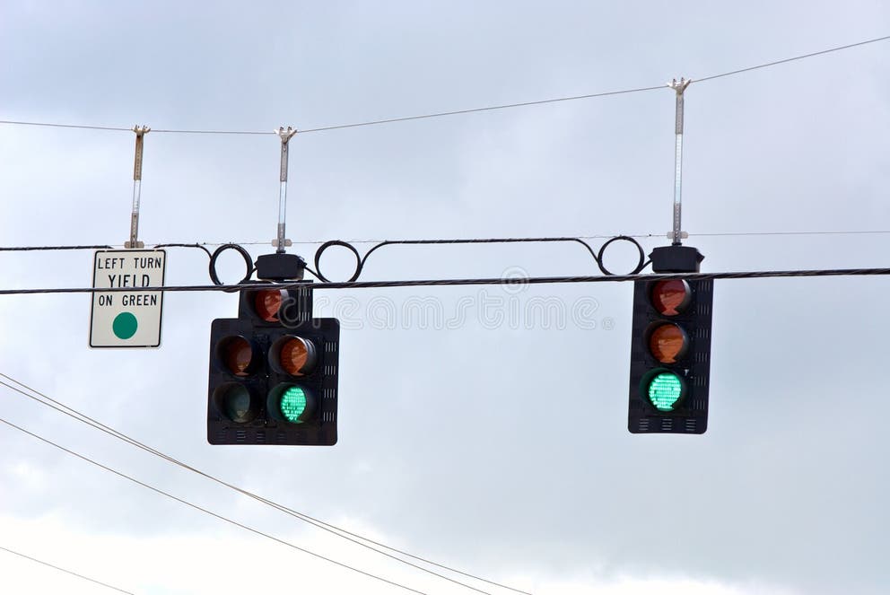 Trafic Stoplight Series Green Go Stock Image - Image of lines, yield ...