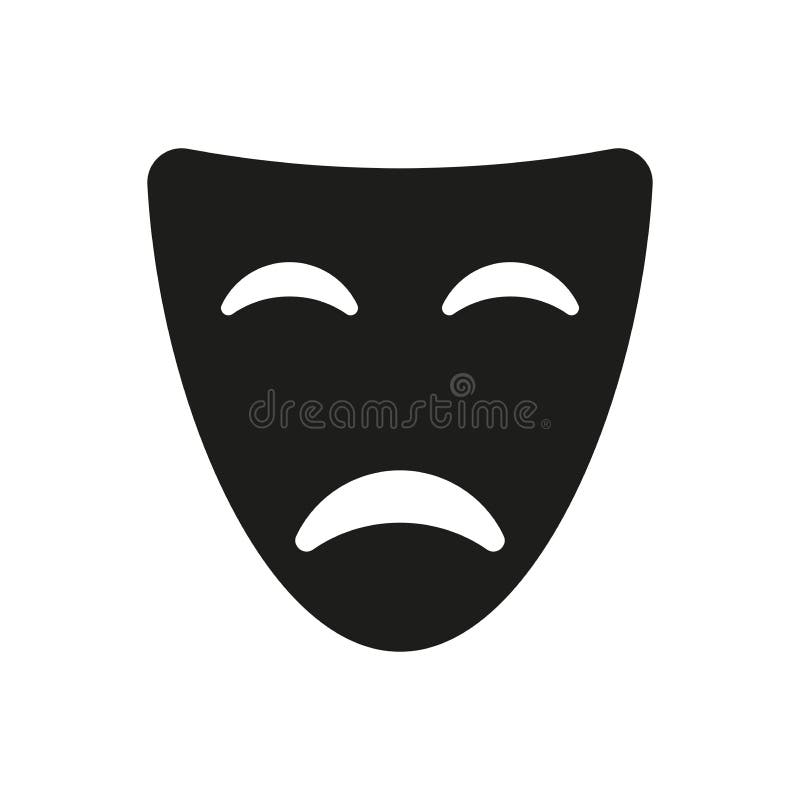 Tragedy Black Vector Icon on White Background Stock Vector ...