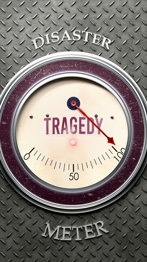 Tragedy and Disaster that is Hitting a Full Scale, Showing a Very High Level of Tragedy Stock ...