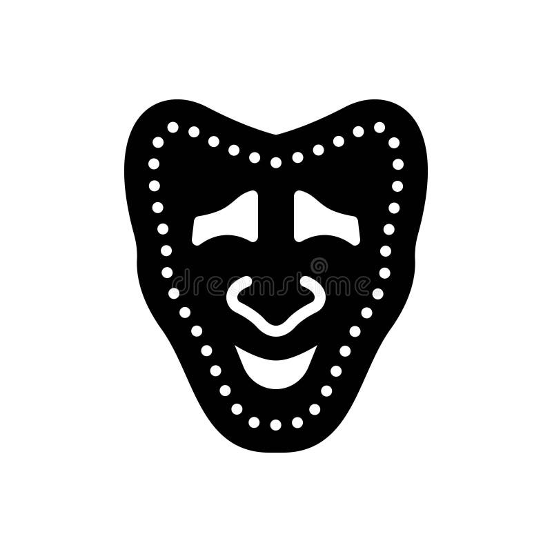 Black Solid Icon for Tragedy, Comedy and Acting Stock Vector ...