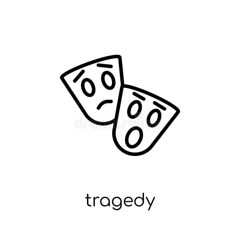 Tragedy Icon in Trendy Design Style. Tragedy Icon Isolated on White ...