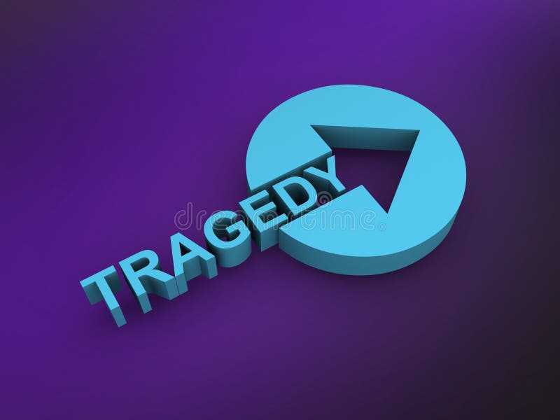Tragedy word on purple stock illustration. Illustration of logo - 273257798