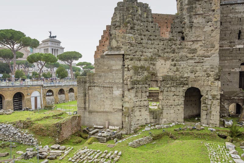 Traian Forum ruins in Rome stock photo. Image of antique - 151811052