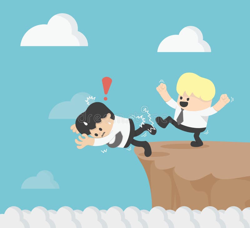 Traicionado ilustración del vector. Ilustración de empuje - 55662033