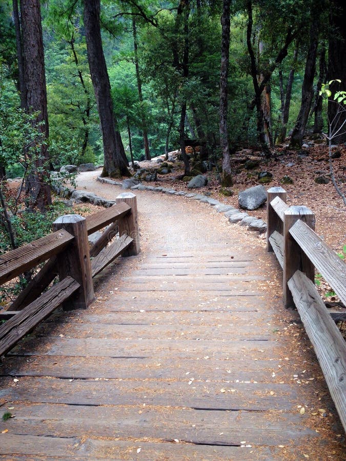 Trail Bridge stock image. Image of wooden, continuing - 45141399