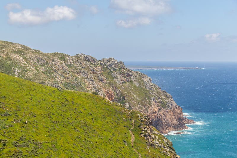 Trail in Cabo da Roca stock image. Image of sunny, flower - 102147769