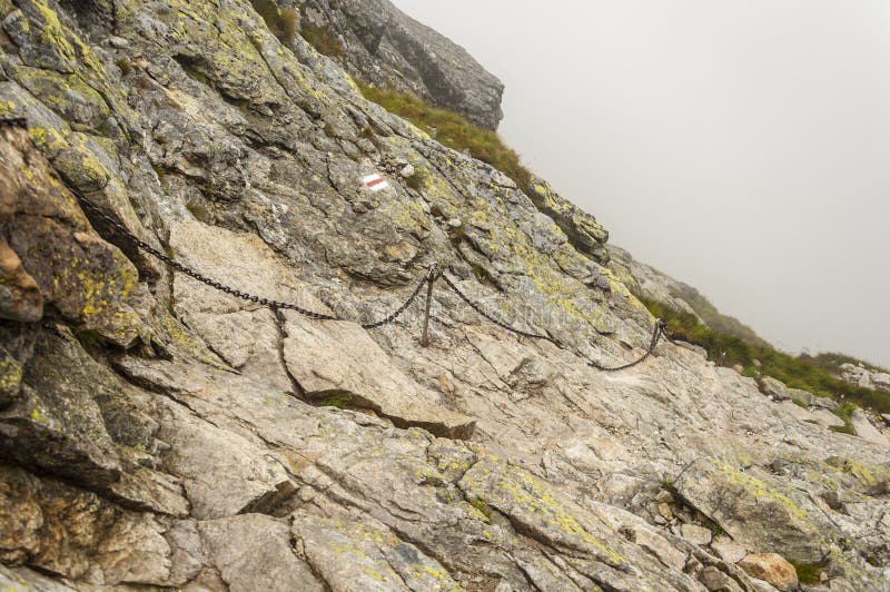 Trail stock photo. Image of chain, mountain, insurance - 48262442
