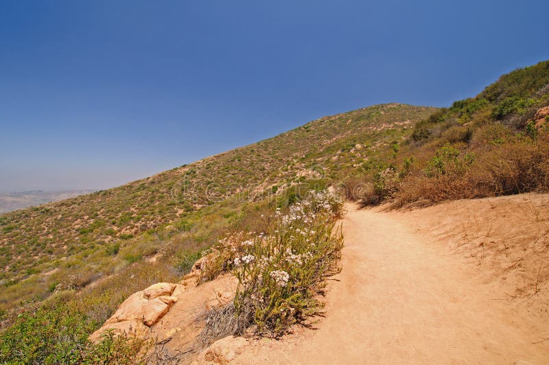 Trail on a desert mountain stock photo. Image of mountain - 22241388