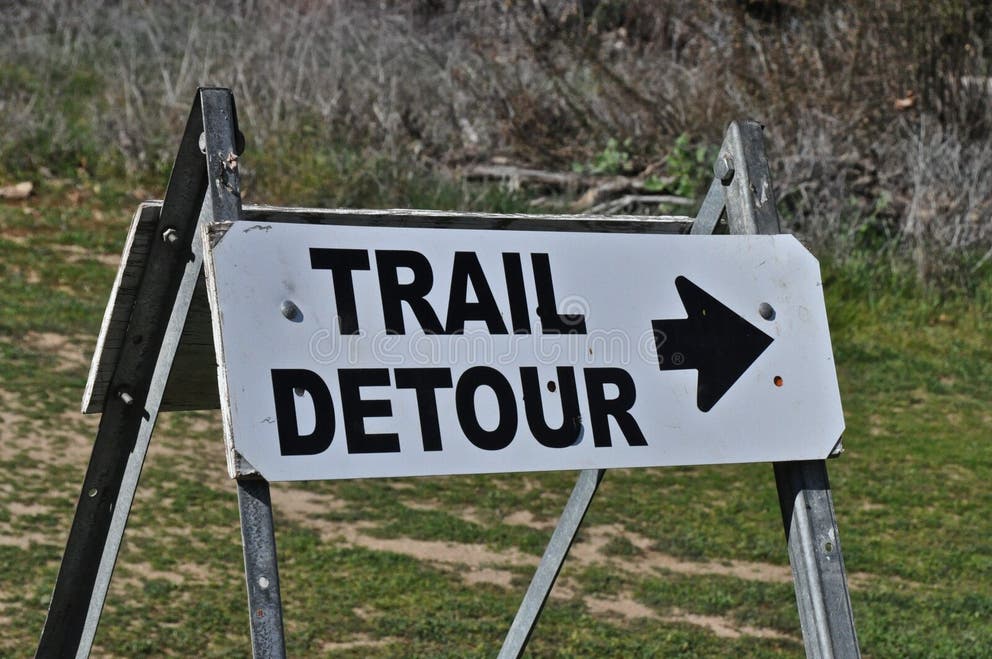 Trail Detour stock photo. Image of detour, divert, path - 23470146