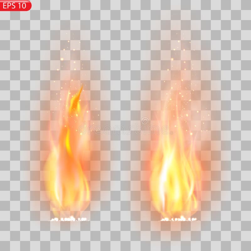 Trail of Fire.Burning Flames Translucent Elements Special Effect ...
