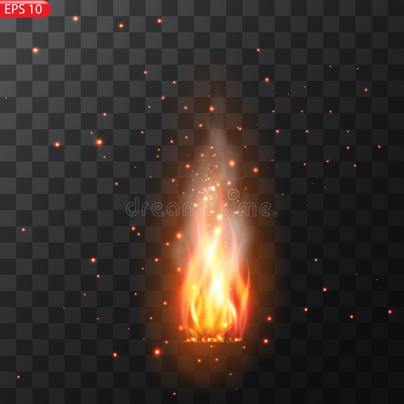 Trail of Fire.Burning Flames Translucent Elements Special Effect ...