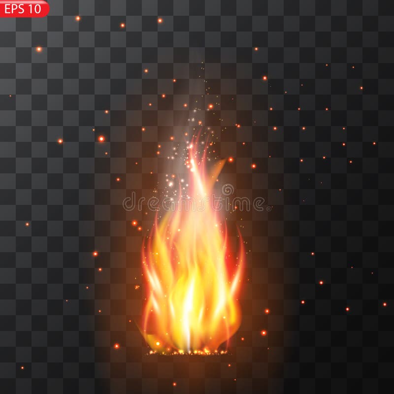 Trail of Fire.Burning Flames Translucent Elements Special Effect ...