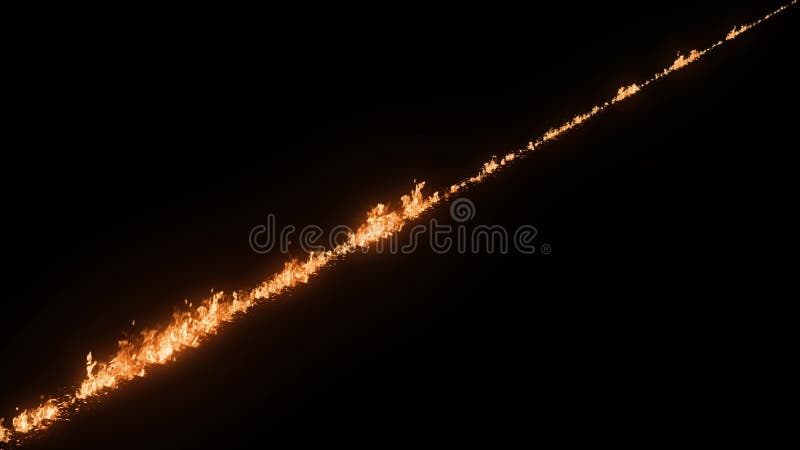 Trail of Fire. Burning Line Stock Footage - Video of fiery, flammable ...