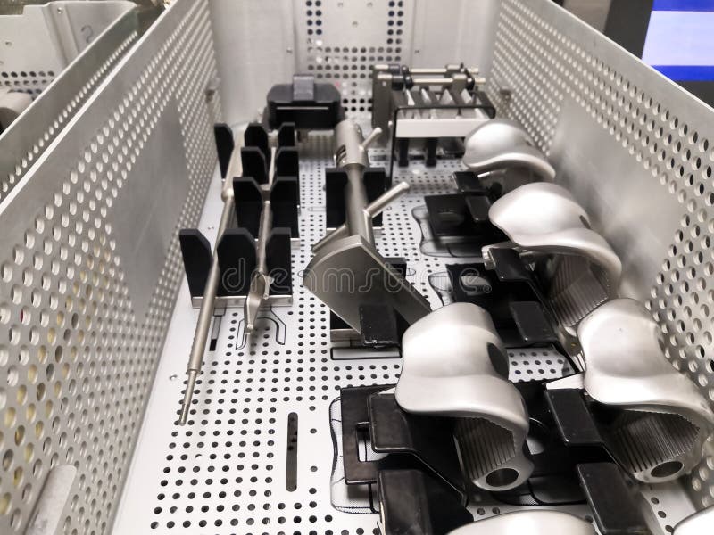 Trail Instruments Set for Total Knee Replacement Stock Image - Image of ...