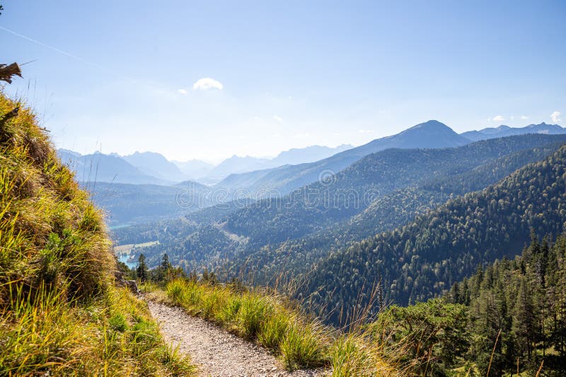 Trail Landscape in the Mountains German Alps Stock Photo - Image of ...