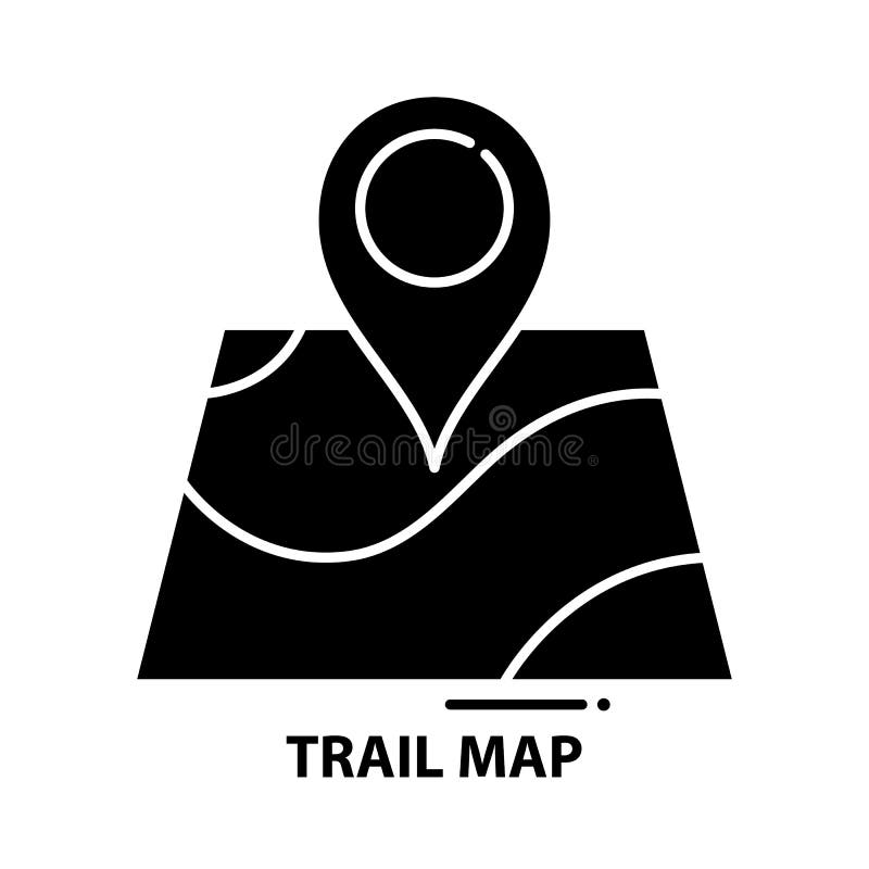 Trail Map Icon, Linear Isolated Illustration, Thin Line Vector, Web ...