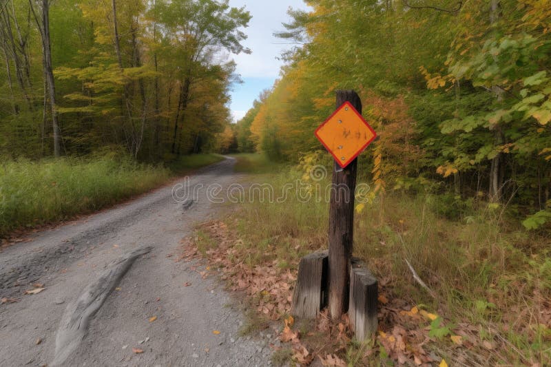 Trail Marker with Arrow Pointing in Opposite Direction, Signaling a ...