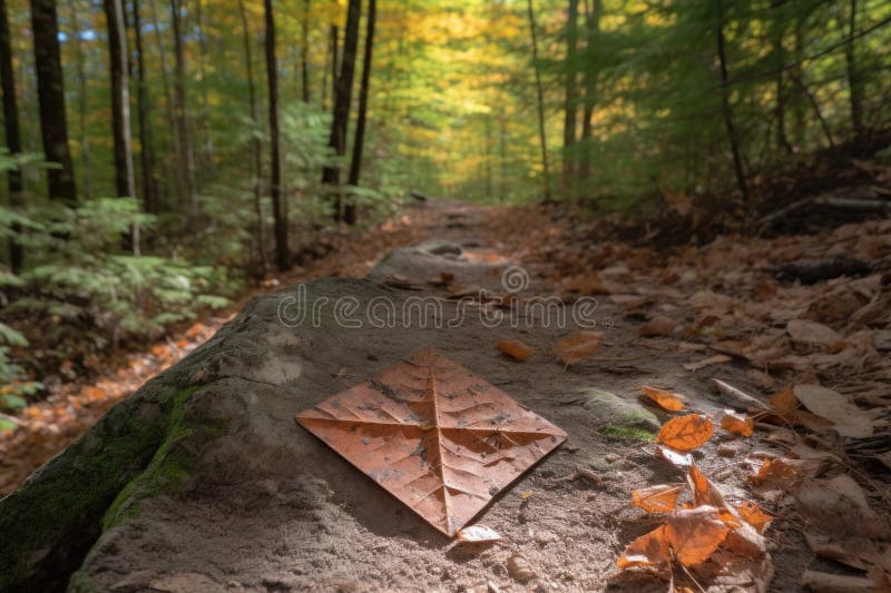 Trail Marker with Arrow, Pointing the Way Forward Stock Illustration ...